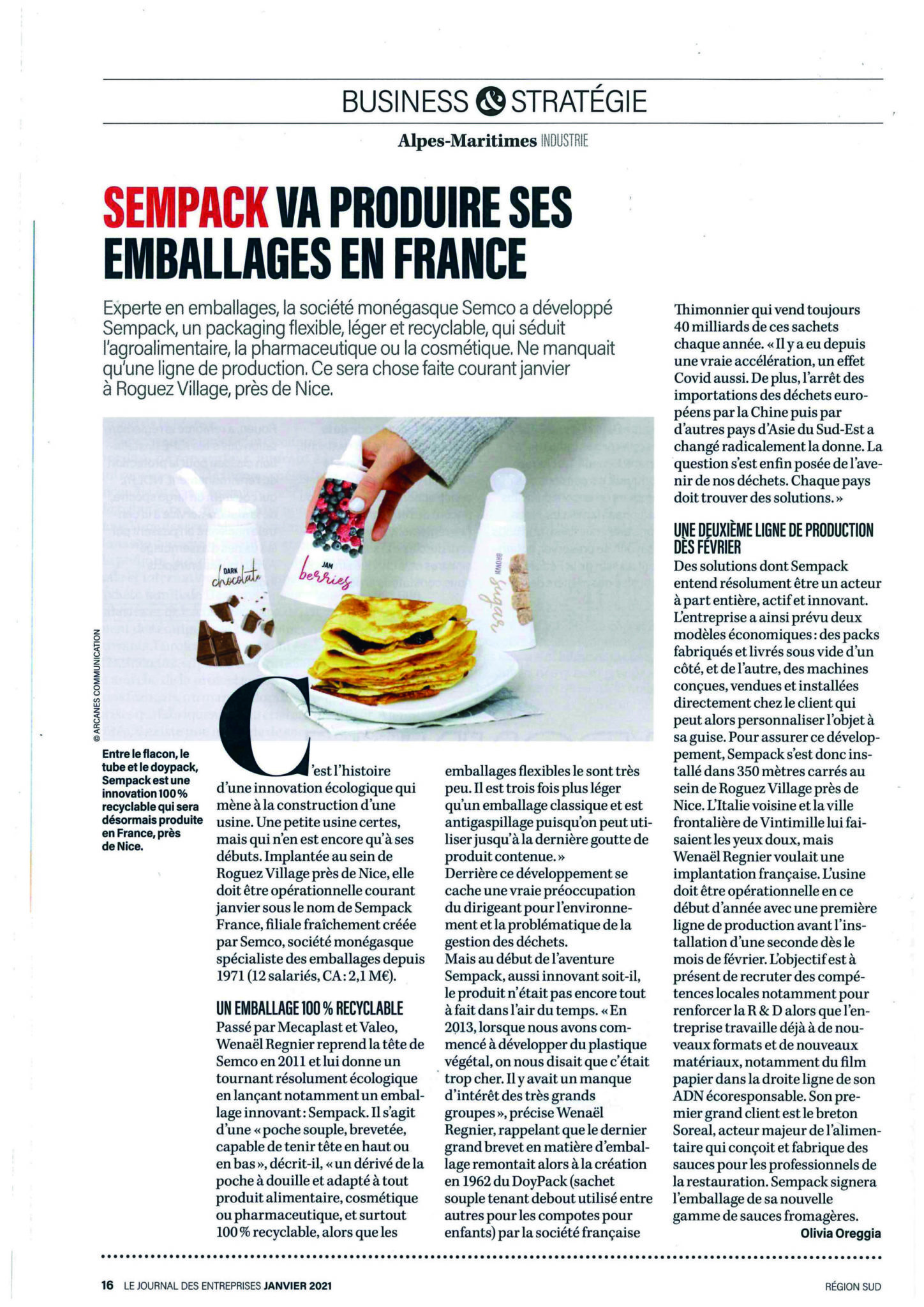 Sempack® will produce its packaging in France… - SEMPACK®
